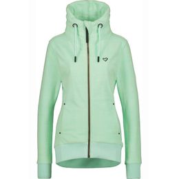 ALIFE & KICKIN Kapuzensweatjacke &raquo;Damen VivianAK F&laquo; mint melange L L Kurze Damenfleecejacke VivianAK F von alife and kickin
