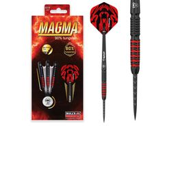 BULLS Steeldarts Magma Dartpfeile 90% Tungsten Darts-Set Profi in red black | Gr.: 23