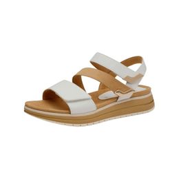 Marco Tozzi Damen Marco Tozzi Riemchensandale &raquo; Sandalen Lederimitat/Textil&laquo; wei&szlig; 38