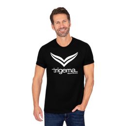 TRIGEMA T-Shirt »T-Shirt mit -Logo«, 1 Stk. schwarz XL XL DELUXE-Single-Jersey