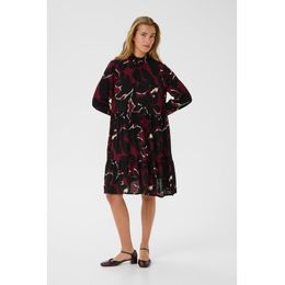Kaffe Kleid KAlinda Loose fit in Windsor Wine/Black Flower | Gr.: 36