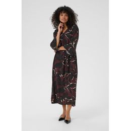 Kaffe Kleid KAmille Tight fit in Windsor Wine/Black Flower | Gr.: 36