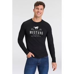 Mustang Herren Mustang Langarmshirt &raquo;Style Adrian&laquo; schwarz L