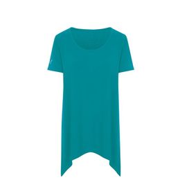 TRIGEMA T-Shirt &raquo;Long-Shirt mit edlen Strass-Steinen&laquo; 1 Stk. lagune XL XL Elastischer Single-Jersey aus Viskose