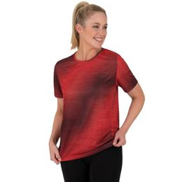 TRIGEMA T-Shirt &raquo;COOLMAX Sportshirt mit modischem Druck&laquo; 1 Stk. kirsch M M V-Ausschnitt