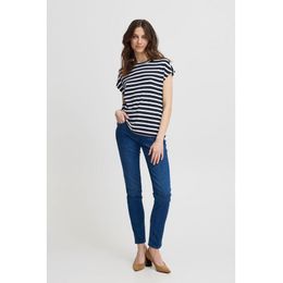 Fransa Kurzarm-Bluse FRCANO Relaxed fit in Navy Blazer mix | Gr.: XS