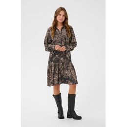 Kaffe Kleid KAjamie Loose fit in Brown Graphic Print | Gr.: 36