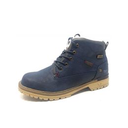 Mustang Shoes Schnürstiefel in Blau | Gr.: 36