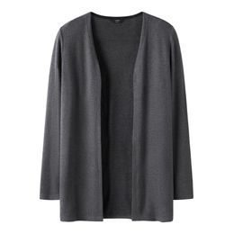 TWO SOON Strickjacke in Dark Grey Melange | Gr.: 122/128