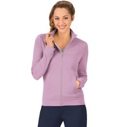 TRIGEMA Sweatjacke »Jacke mit Kristallsteinen« 1 Stk. orchidee M M Elastischer Feinripp