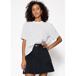SASSYCLASSY Gestreiftes T-Shirt in Offwhite | Gr.: XS