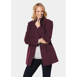 GOLDNER Kurzgröße: Wolljacke Wolljacke mit feinen Details in pflaume | Gr.: 22