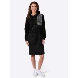 WITT WEIDEN Sweatkleid in schwarz-wei&szlig; | Gr.: 40