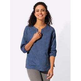 WITT WEIDEN Baumwollbluse in jeansblau | Gr.: 40