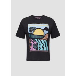 QS T-Shirt in 99D0_schwarz | Gr.: S