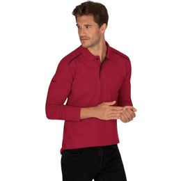 TRIGEMA Poloshirt &raquo;Langarm Poloshirt aus Biobaumwolle&laquo; 1 Stk. rubin XXL XXL BIO Piqu&eacute;-Qualit&auml;t