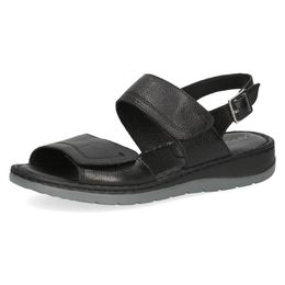 Caprice Riemchensandale, Keilsandalette, Sommerschuh, Bequemschuh mit vrestellbarer Schnalle schwarz 41 41 Riemchensandale mit zus&auml;tzlichen...