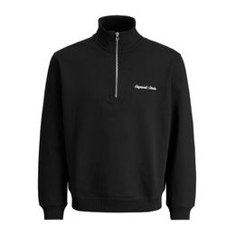 Jack & Jones JACK & JONES Junior Sweatshirt mit halbem Rei&szlig;verschluss in Black | Gr.: 140
