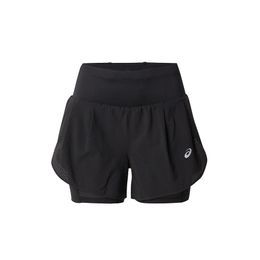 asics Sportshorts 'ROAD' Damen Gr&ouml;&szlig;e M silbergrau / schwarz