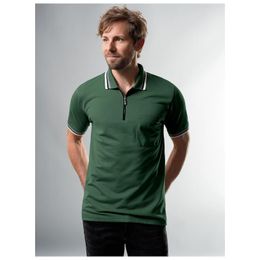TRIGEMA Herren Poloshirt &raquo;TRIGEMA Poloshirt mit Rei&szlig;verschluss&laquo; 1 Stk. gr&uuml;n XL