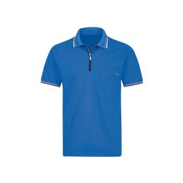 TRIGEMA Poloshirt &raquo;Poloshirt mit Rei&szlig;verschluss&laquo; 1 Stk. electric-blue M M DELUXE-Piqu&eacute;-Qualit&auml;t