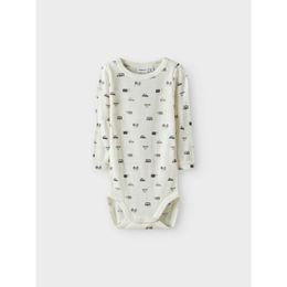 name it Jungen Langarmbody &raquo;NBMWANG WOOL NEEDLE LS BODY NOOS&laquo; aus reiner Merinowolle wei&szlig; 50, N-Gr