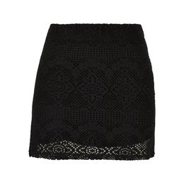 Urban Classics Jerseyrock »Damen Ladies Crochet Lace Mini Skirt«, 1 Stk. black L L Modische Röcke für verschiedene Anlässe