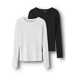 TWO SOON Oberteil mit langen &Auml;rmeln in Black | Gr.: S