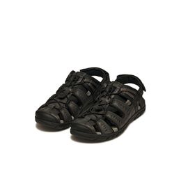 Geox Sandale &raquo;UOMO SANDAL STRADA C&laquo;, Sommerschuh, Klettschuh, Outdoorsandale, mit Lederfu&szlig;bett schwarz-braun 40 40 Outdoorsandale mit Gummizug und...