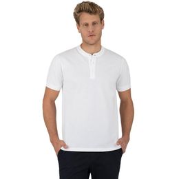 TRIGEMA T-Shirt »Henley Shirt mit Knopfleiste« 1 Stk. weiss L L Poloshirt