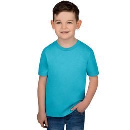 TRIGEMA T-Shirt »T-Shirt aus 100% Baumwolle«, 1 Stk. azur 140 140 Ärmel mit Bündchen