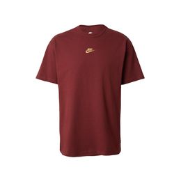 Nike Sportswear T-Shirt 'Premium Essentials' Herren Gr&ouml;&szlig;e M gelb / burgunder