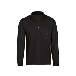 TRIGEMA Poloshirt »Langarm Poloshirt aus Baumwolle« 1 Stk. schwarz M M Piqué Qualität