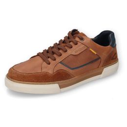 Camel Active Sneaker, Retro Sneaker, Schnürschuh, Halbschuh mit Lederinnensohle cognac-blau 41 41 Retro Sneaker von Camel Active mit praktischem...