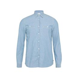 s.Oliver Men Big Sizes Button Up Shirt male Blue size LT