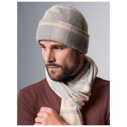 TRIGEMA Strickmütze »Fleece-Mütze mit Karo-Muster«, 1 Stk. taupe 3 3 Fleece-Qualität, innen und außen angeraut