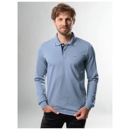 TRIGEMA Poloshirt »Modisches Poloshirt mit langen Armen« 1 Stk. pearl-blue L L Piqué Qualität