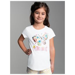 TRIGEMA T-Shirt »T-Shirt mit buntem Schmetterling-Printmotiv«, 1 Stk. weiss 128 128 Single-Jersey