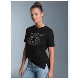TRIGEMA Damen T-Shirt &raquo;TRIGEMA T-Shirt mit glitzerndem Leopardenprint&laquo; 1 Stk. schwarz M