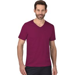 TRIGEMA T-Shirt »V-Shirt aus 100% Bio-Baumwolle (kbA)«, 1 Stk. sangria-C2C XL XL BIO DELUXE-Single-Jersey