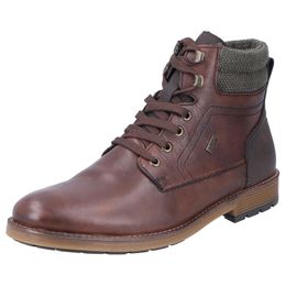 Rieker Winterstiefelette, Schn&uuml;rstiefelette, Boots mit TEX-Membran, schmale Form dunkelbraun 42 42 Schn&uuml;rstiefelette mit gespolstertem Schaftrand