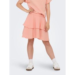 KIDS Only Sommerrock »KOGTHYRA LIFE LAYERED SKIRT WVN« Salmon 164 164 Süßer Minirock von KIDS Only für Mädchen