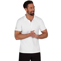 TRIGEMA Herren Poloshirt &raquo;TRIGEMA Poloshirt aus Polyester mit Knopfleiste&laquo; 1 Stk. wei&szlig; 5XL