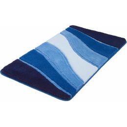 Meusch Badematte &raquo;Ocean&laquo; H&ouml;he 23 mm rutschhemmend beschichtet fu&szlig;bodenheizungsgeeignet Badteppich, Wellen Design, mit Farbverlauf, Hoch-Tief...