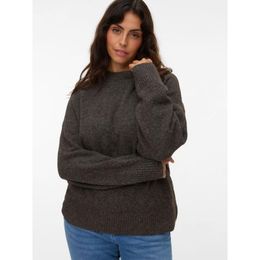 Vero Moda Curve Damen Strickpullover &raquo;VMCBOOM LS O-NECK PULLOVER GA NOOS CUR&laquo; braun XL