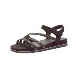 Tamaris Damen Riemchensandale &raquo; Sandalen Textil&laquo; schwarz 38