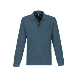 TRIGEMA Poloshirt »Langarm Poloshirt aus Baumwolle« 1 Stk. jeans-melange M M Piqué Qualität