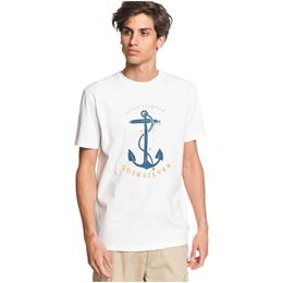 Quiksilver T-Shirt &raquo;Saviors Road&laquo; wei&szlig; S S Stoff: leichter Baumwoll-Jersey