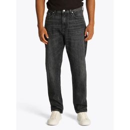 Tommy Jeans Gerade Jeans &raquo;Isaac Relaxed Tapered&laquo; Relaxed‐Fit‐Jeans mit konisch zulaufendem Bein black Obermaterial: 99% Baumwolle, 1% Elasthan 30