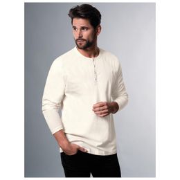 TRIGEMA Longsleeve &raquo;Langarmshirt mit Knopfleiste&laquo; 1 Stk. natur M M HEAVY -Single-Jersey
